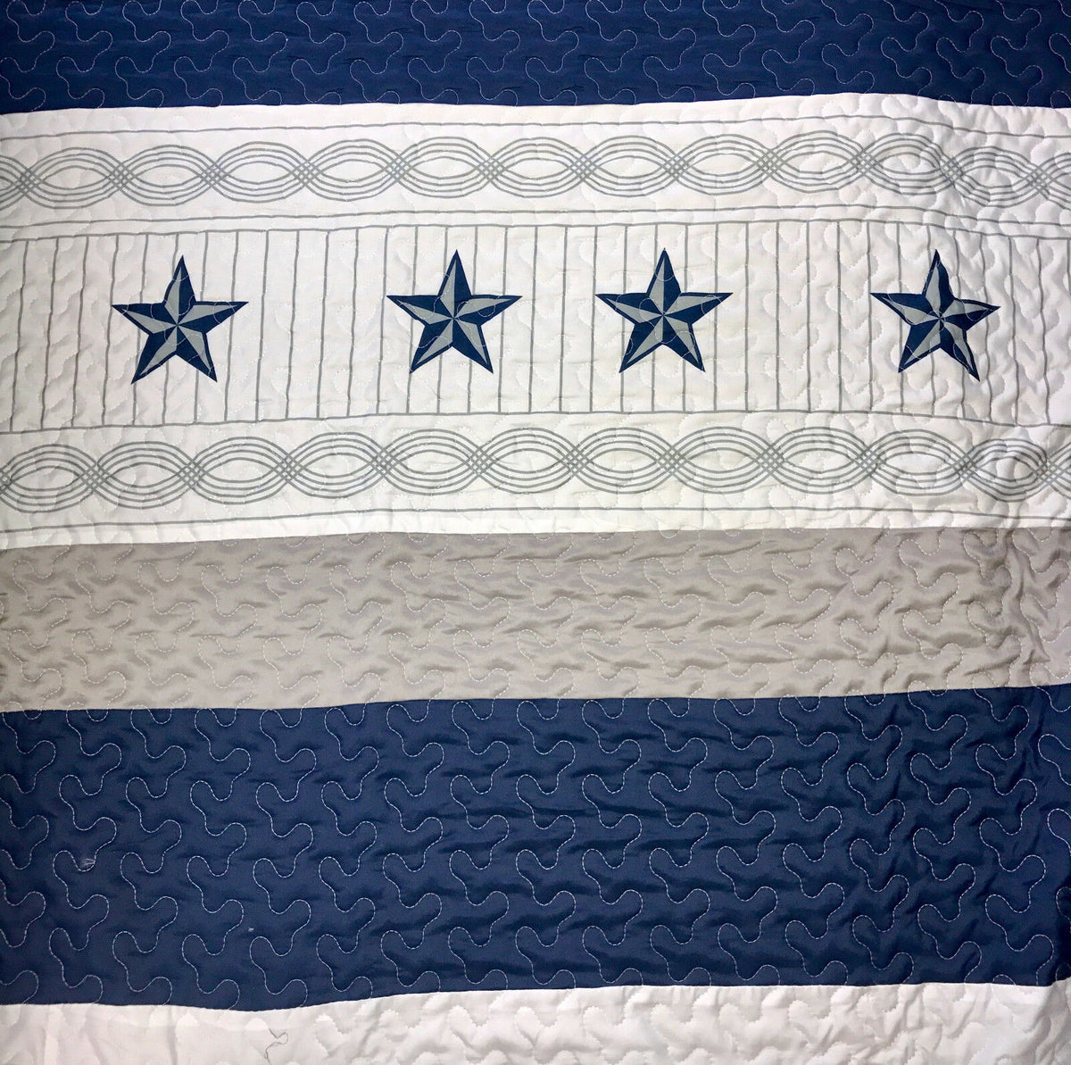 Dallas Cowboys Western Star Design Quilt BedSpread Comforter Navy Blue ...